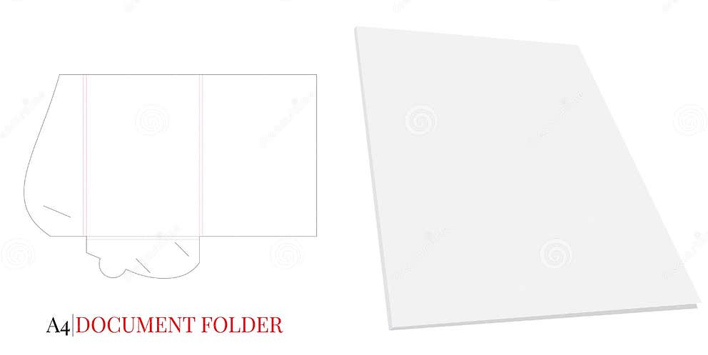 Document Folder, Gusset Folder A4. Vector with Die Cut Layers Stock ... Document Folder, Gusset Folder A4. Vector with Die Cut Layers Stock ...