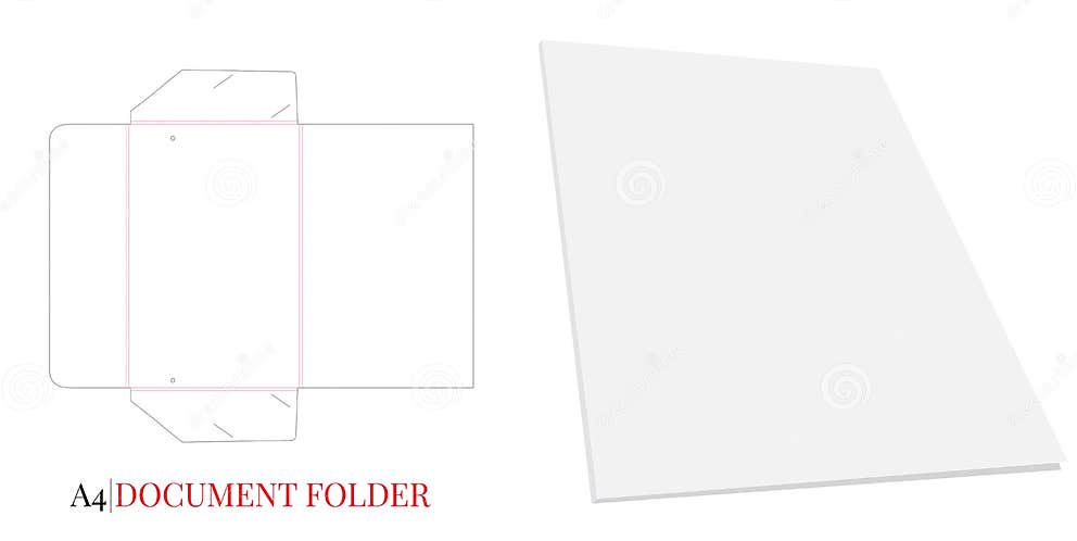 Document Folder, Gusset Folder A4. Vector with Die Cut Layers Stock ... Document Folder, Gusset Folder A4. Vector with Die Cut Layers Stock ...