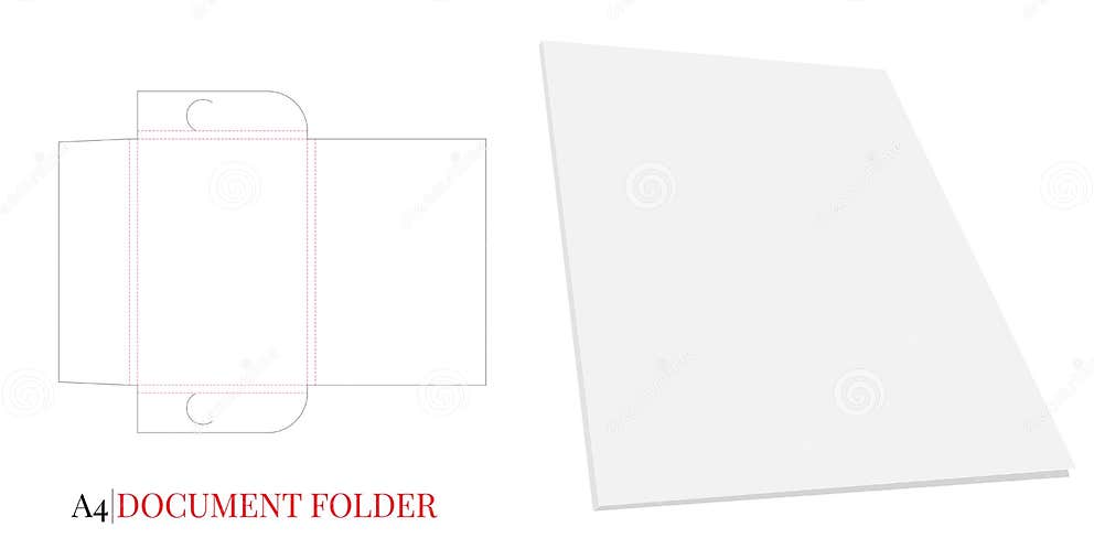 Document Folder, Gusset Folder A4. Vector with Die Cut Layers Stock ... Document Folder, Gusset Folder A4. Vector with Die Cut Layers Stock ...
