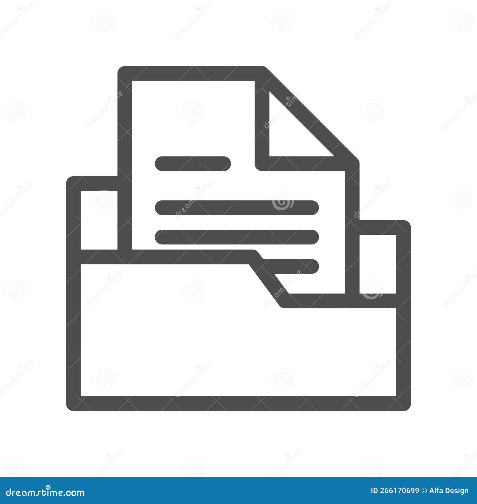 Document folder icon stock illustration. Illustration of paper - 266170699