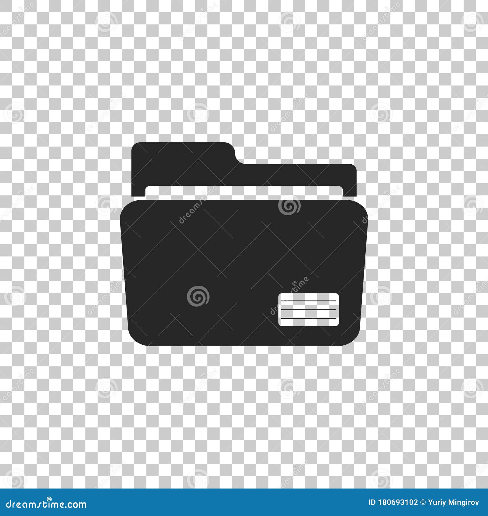 Document Folder Icon Isolated on Transparent Background. Accounting ...