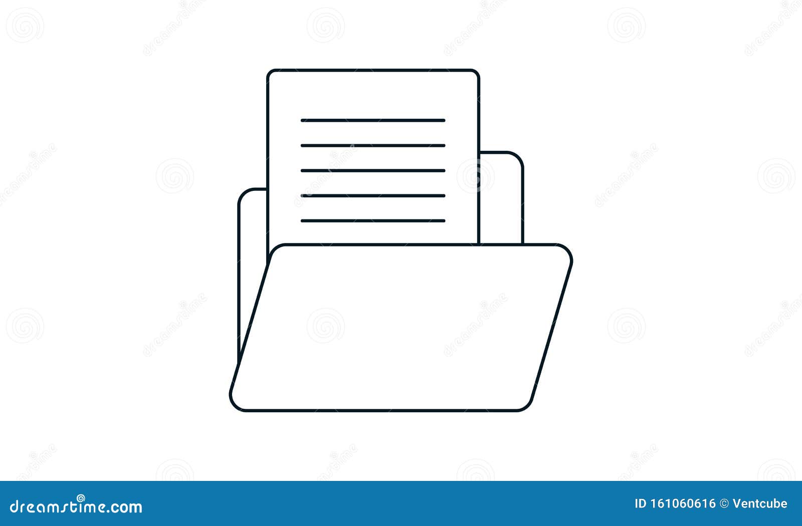 Document in Folder Icon. Simple Filled Document in Folder Icon. on ...