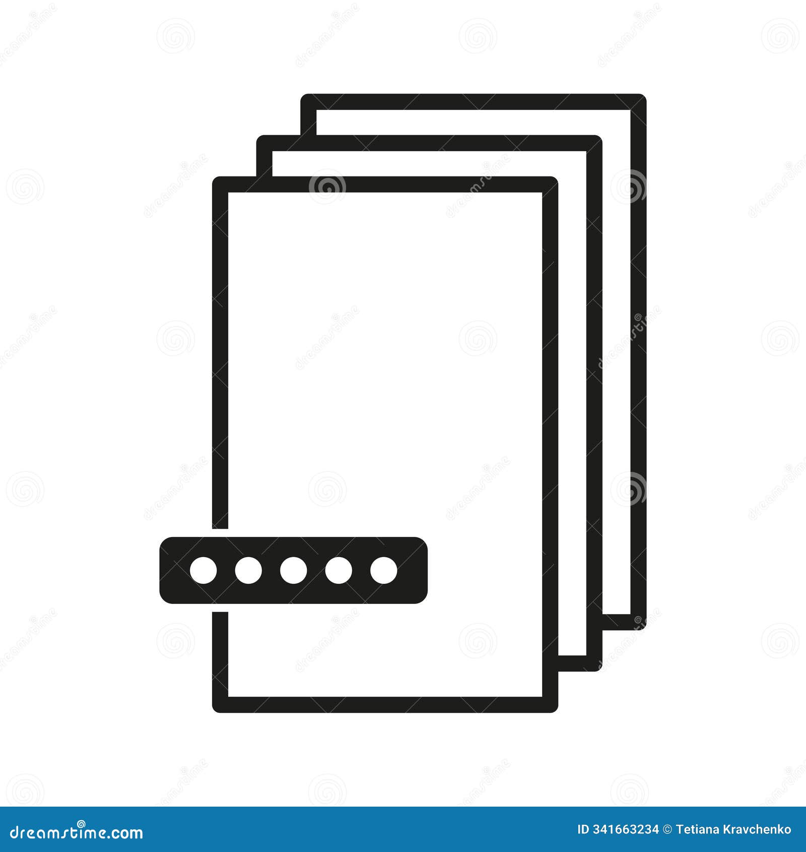 Document Folder Icon. Simple Office File. Minimalistic Vector ...