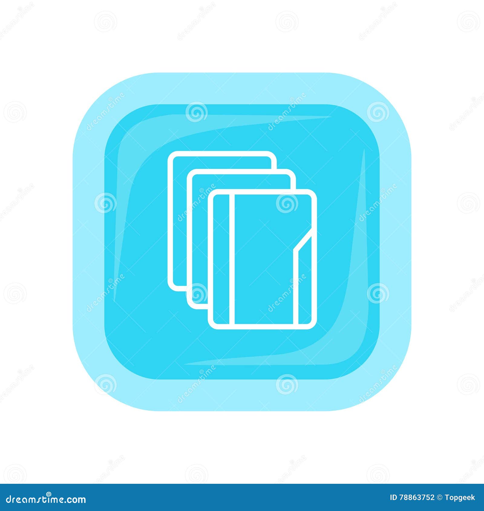 Document Folder Icon stock vector. Illustration of message - 78863752