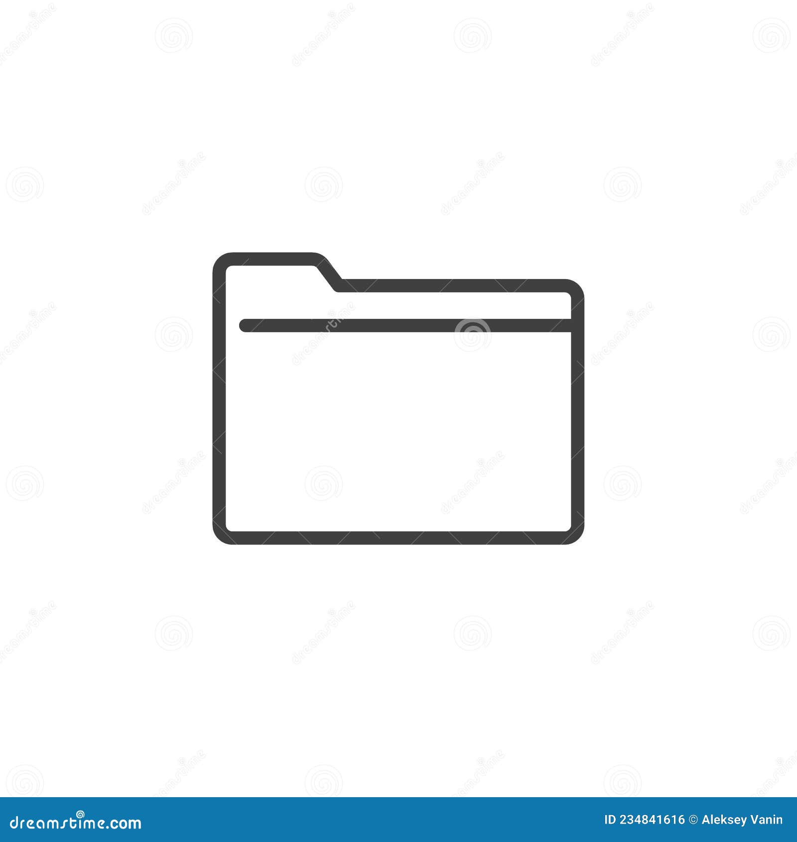 Document folder line icon stock vector. Illustration of clipart - 234841616