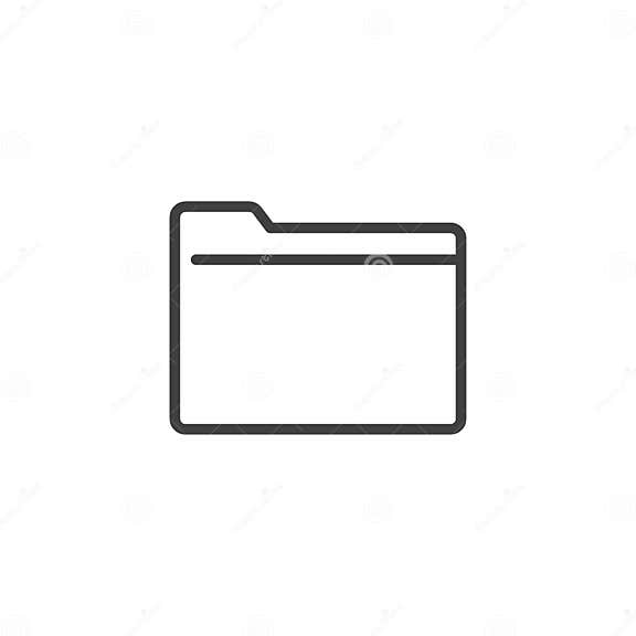 Document folder line icon stock vector. Illustration of clipart - 234841616
