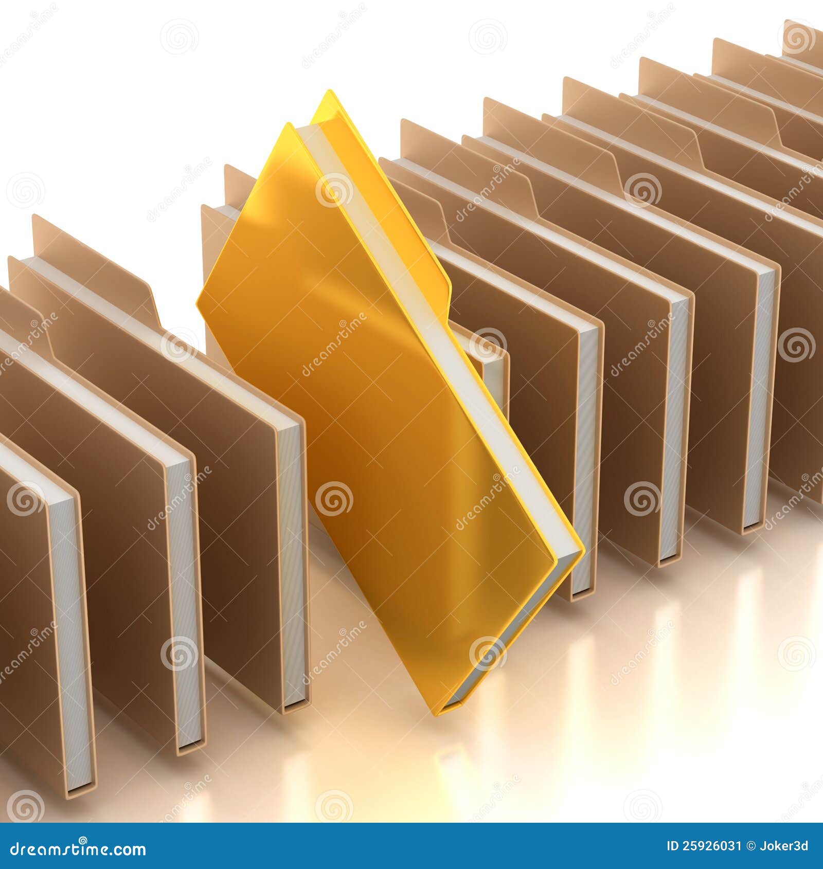 Golden Folder Icon Isolated On White Background. Royalty-Free Stock ...