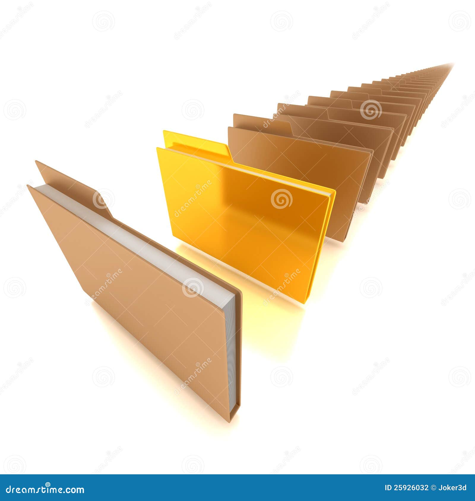 Golden Folder Icon Isolated On White Background. Royalty-Free Stock ...