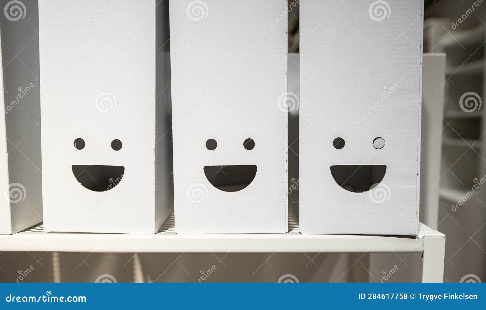 Document Folders with Cut Out Resembling Smiley Faces.. Stock Photo ...