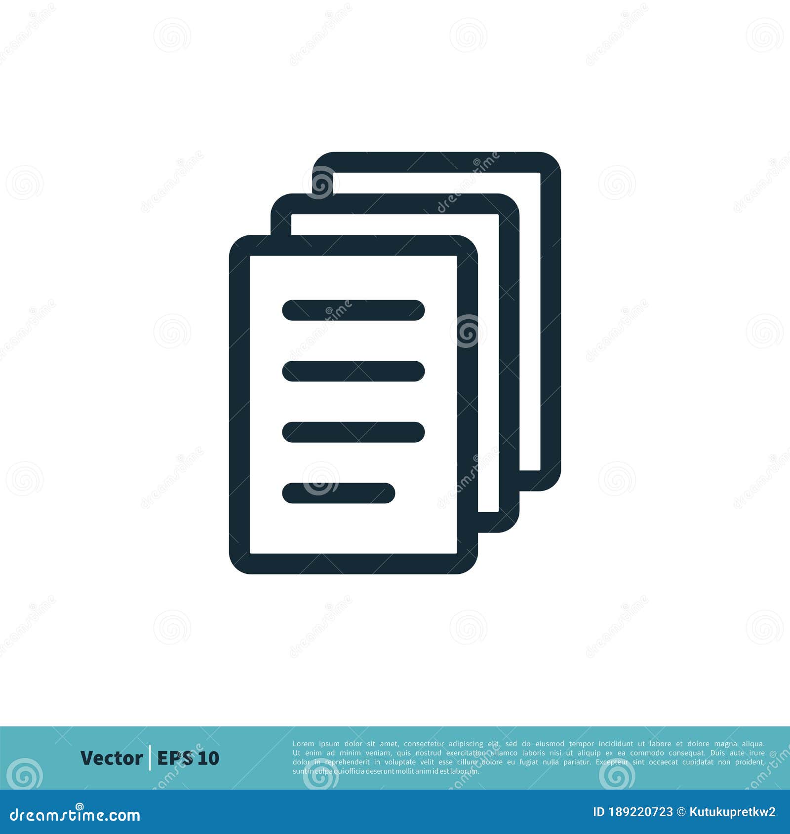 Document Form Icon Vector Logo Template Illustration Design. Vector EPS ...