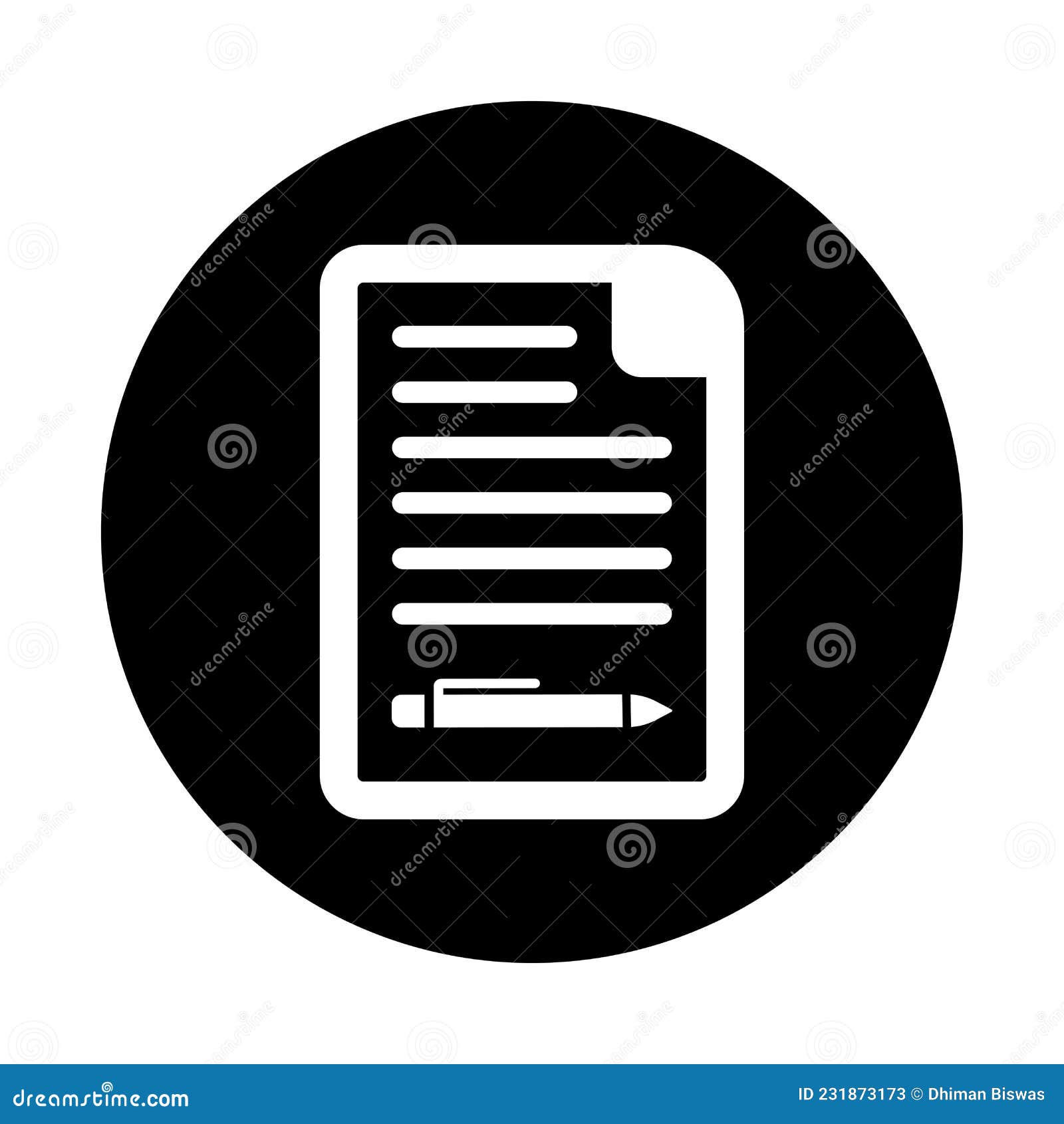 Document, Form Inquiry Icon. Black Vector Graphics Stock Vector ...