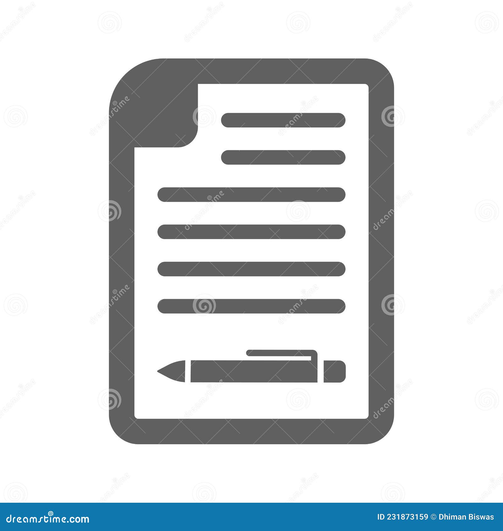 Document, Form Inquiry Icon. Gray Vector Graphics Stock Vector ...
