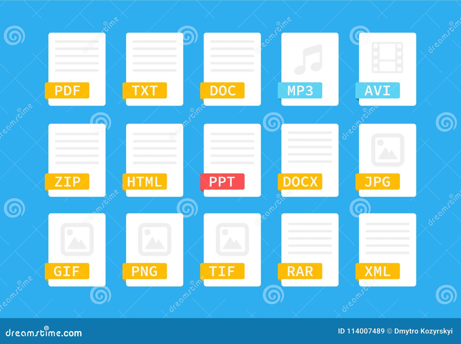 File Type Icons. Format And Extension Of Documents. Set Of Pdf, Doc ... File Type Icons. Format And Extension Of Documents. Set Of Pdf, Doc ...