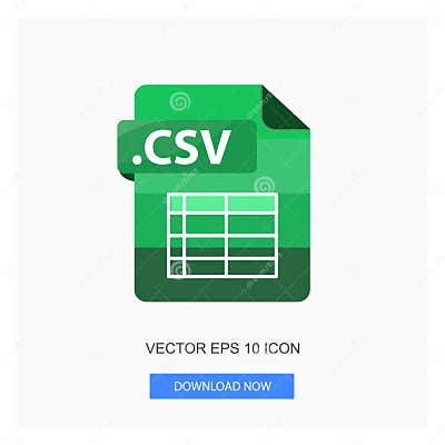 Document Formats .CSV File Paper Green Tone Color Flat Icon Vector ...