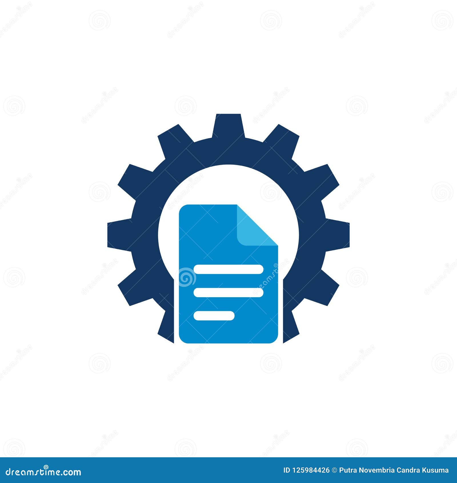 Document Gear Logo Icon Design Stock Vector - Illustration of machine ...