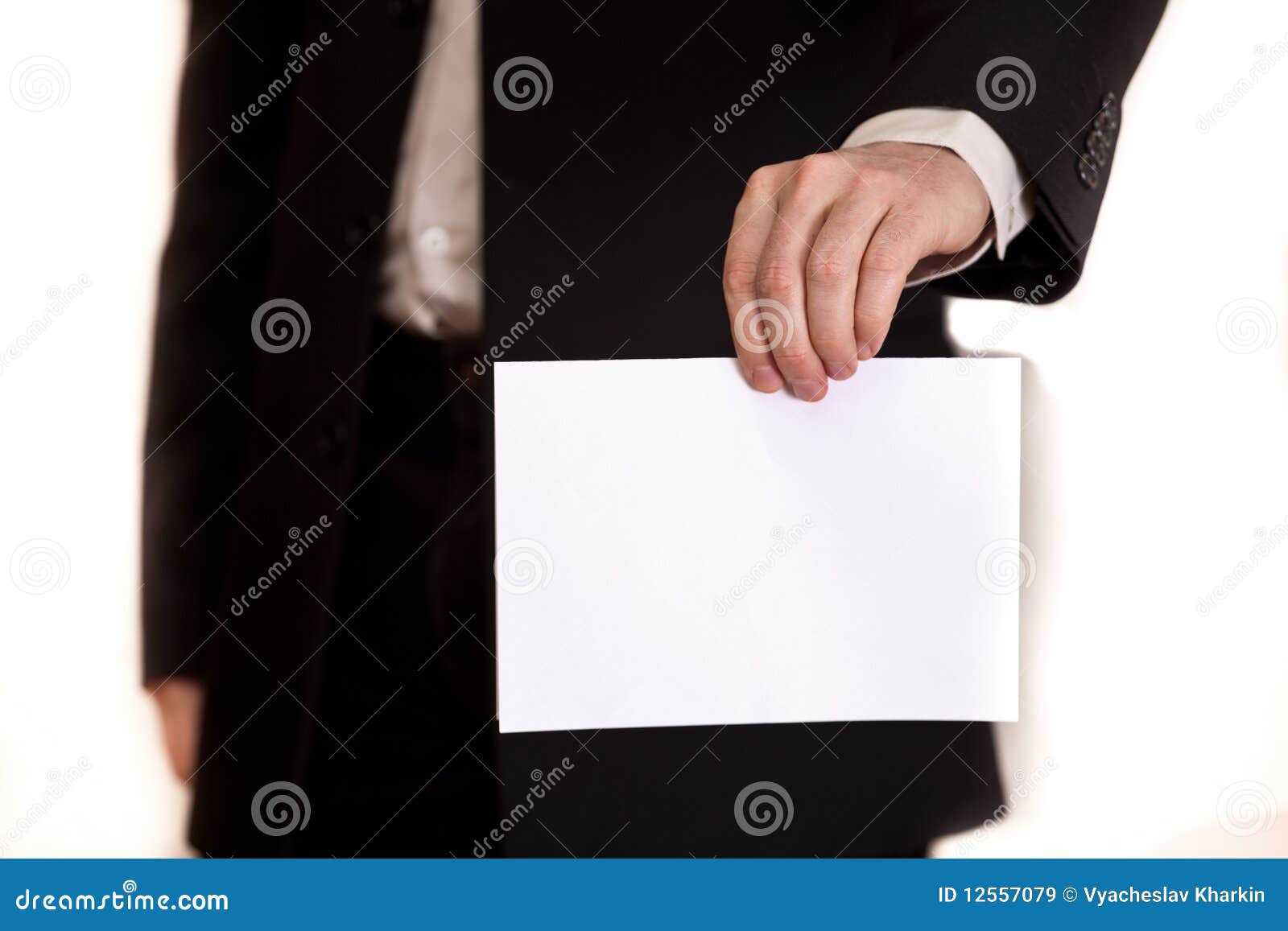 The Document in a Hand of the Businessman Stock Image - Image of form ...