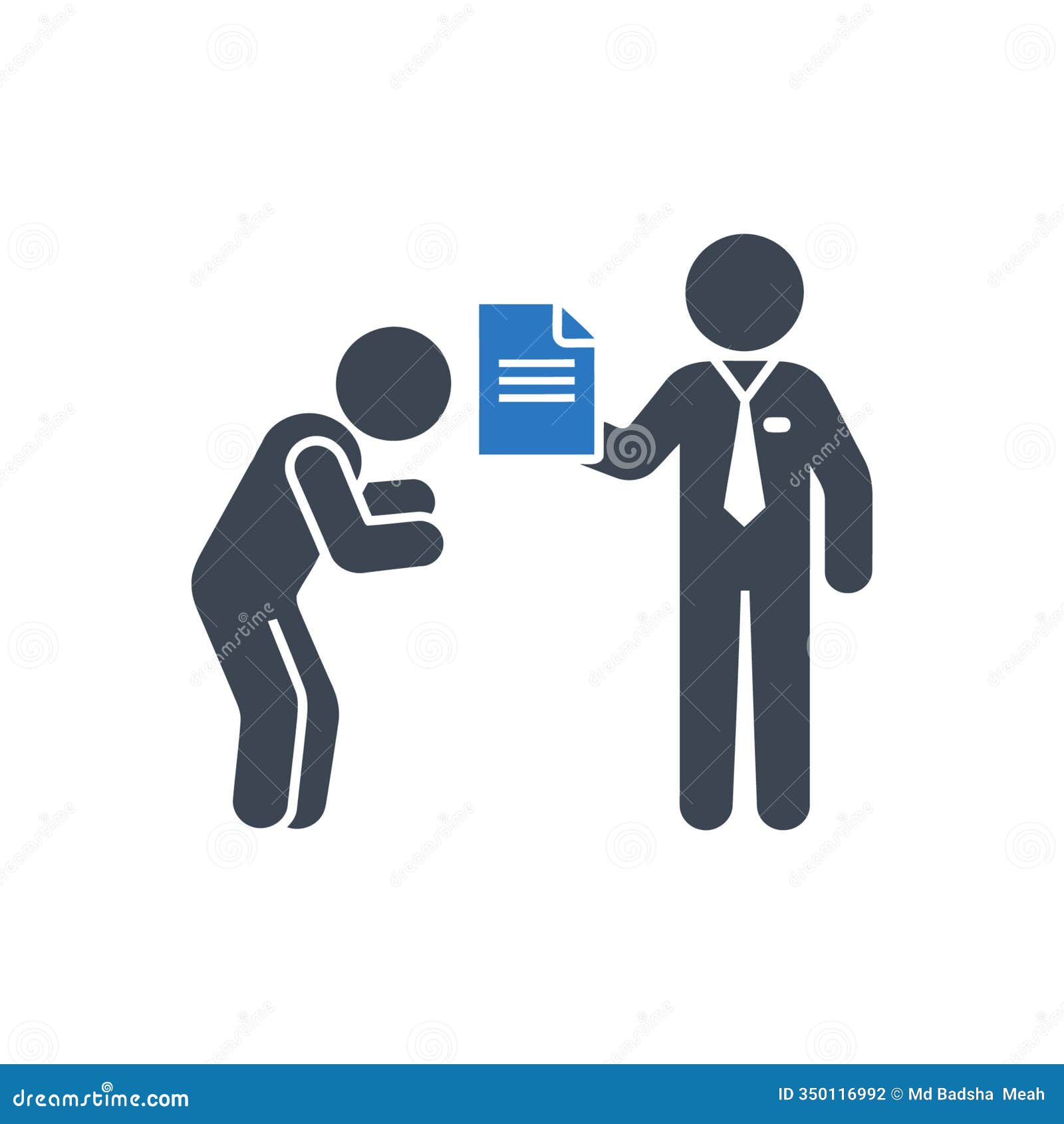 Document Handover Icon stock illustration. Illustration of document ...