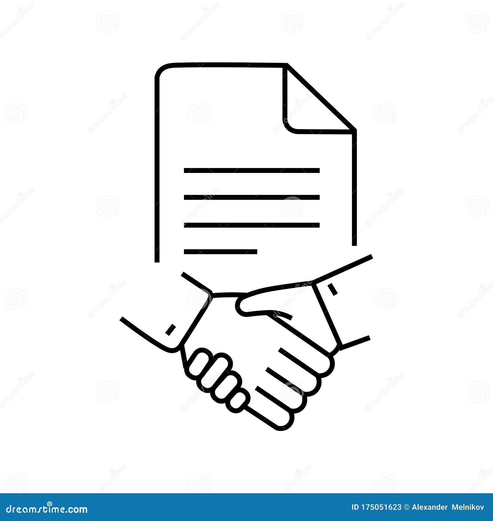 Document and Handshake Icon. Vector Illustration Eps 10 Stock ...