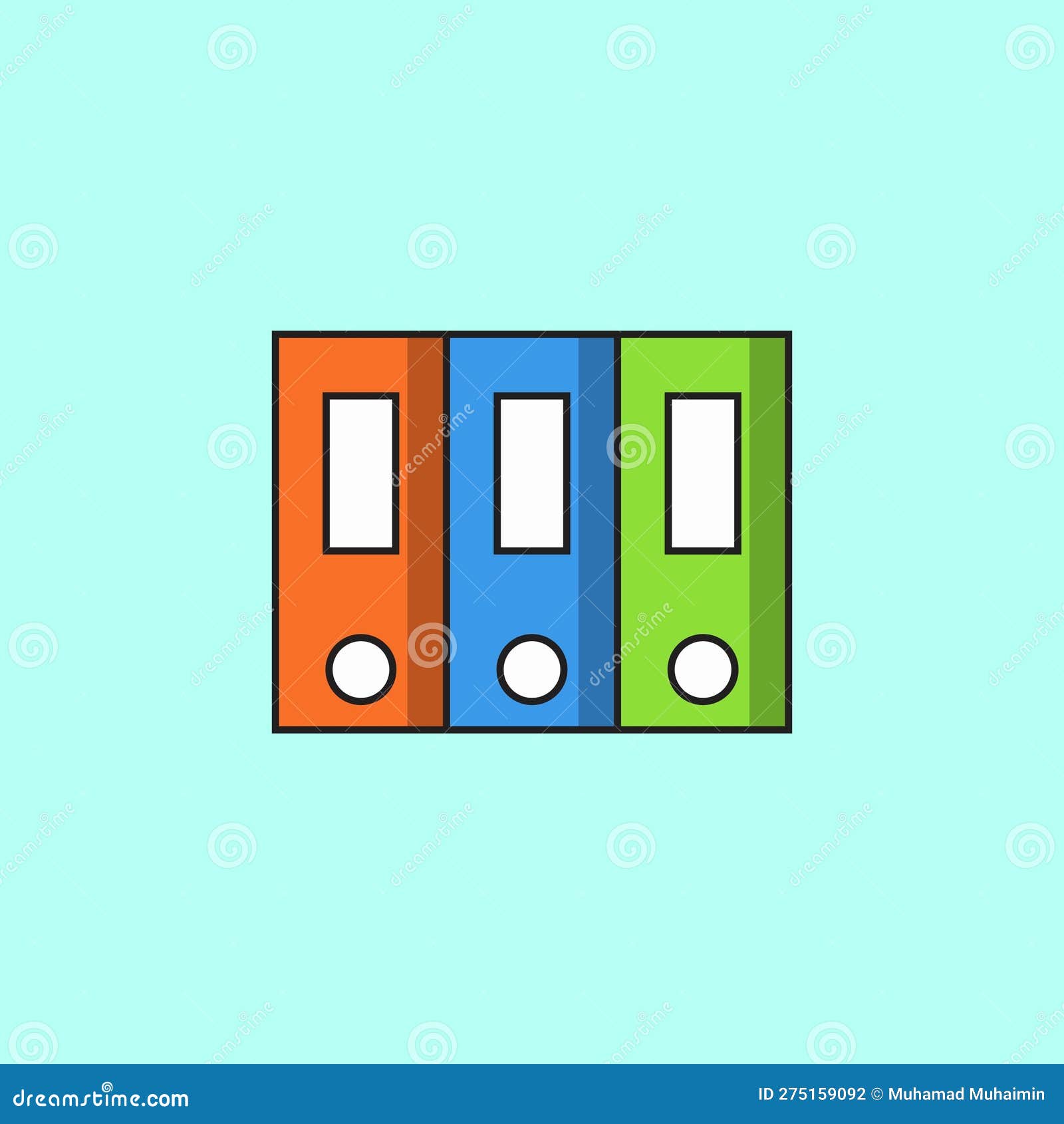 Document Holder Vector Illustration Graphics of Work Document Container ...