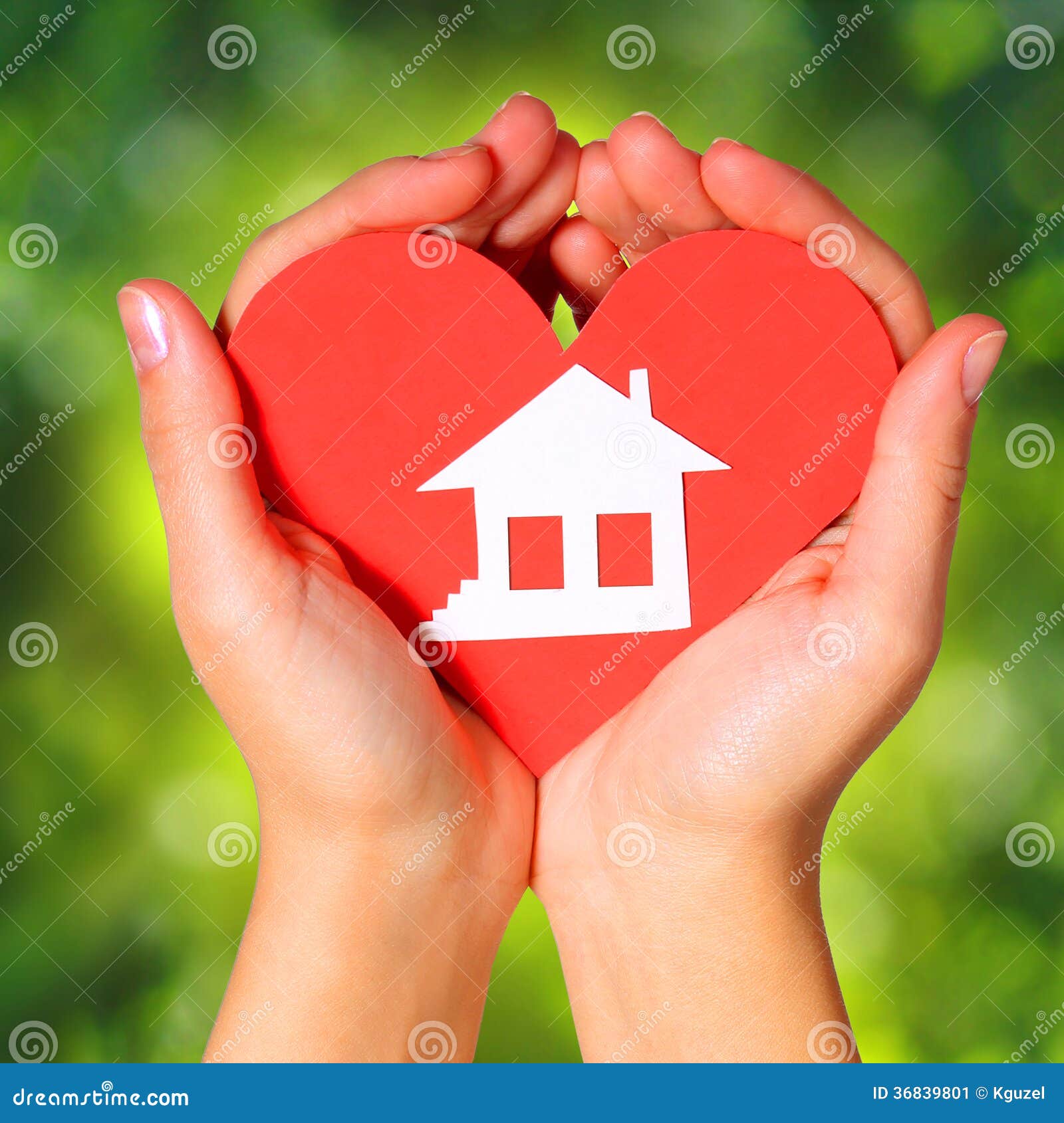 Document Huis En Hart in Vrouwelijke Handen Stock Afbeelding - Image of ...