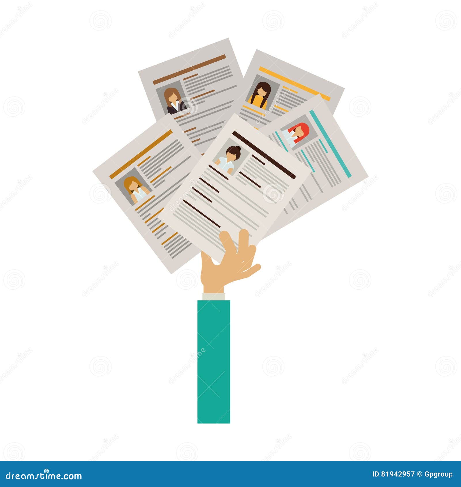 Document of Human Resources Design Stock Illustration - Illustration of ...