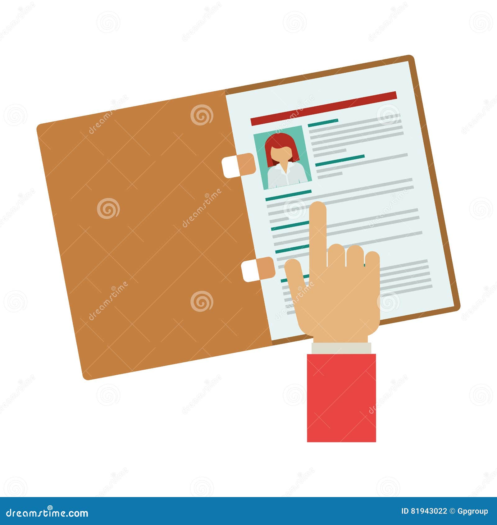 Document of Human Resources Design Stock Illustration - Illustration of ...