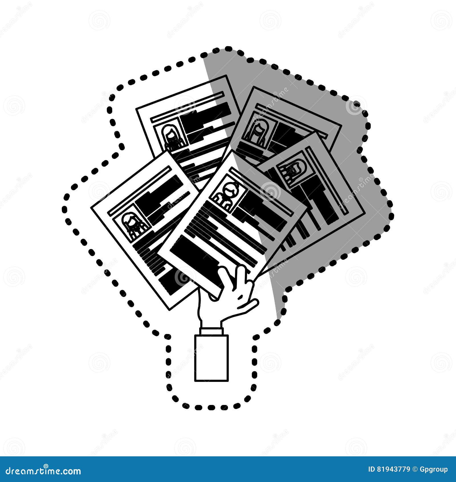 Document of Human Resources Design Stock Illustration - Illustration of ...