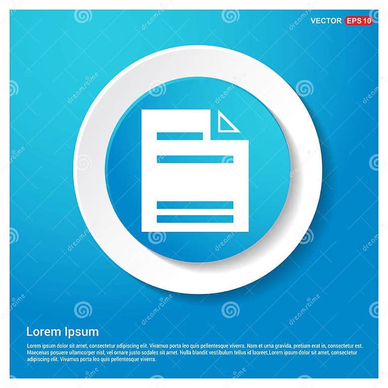 Document Icon Abstract Blue Web Sticker Button Stock Vector ...