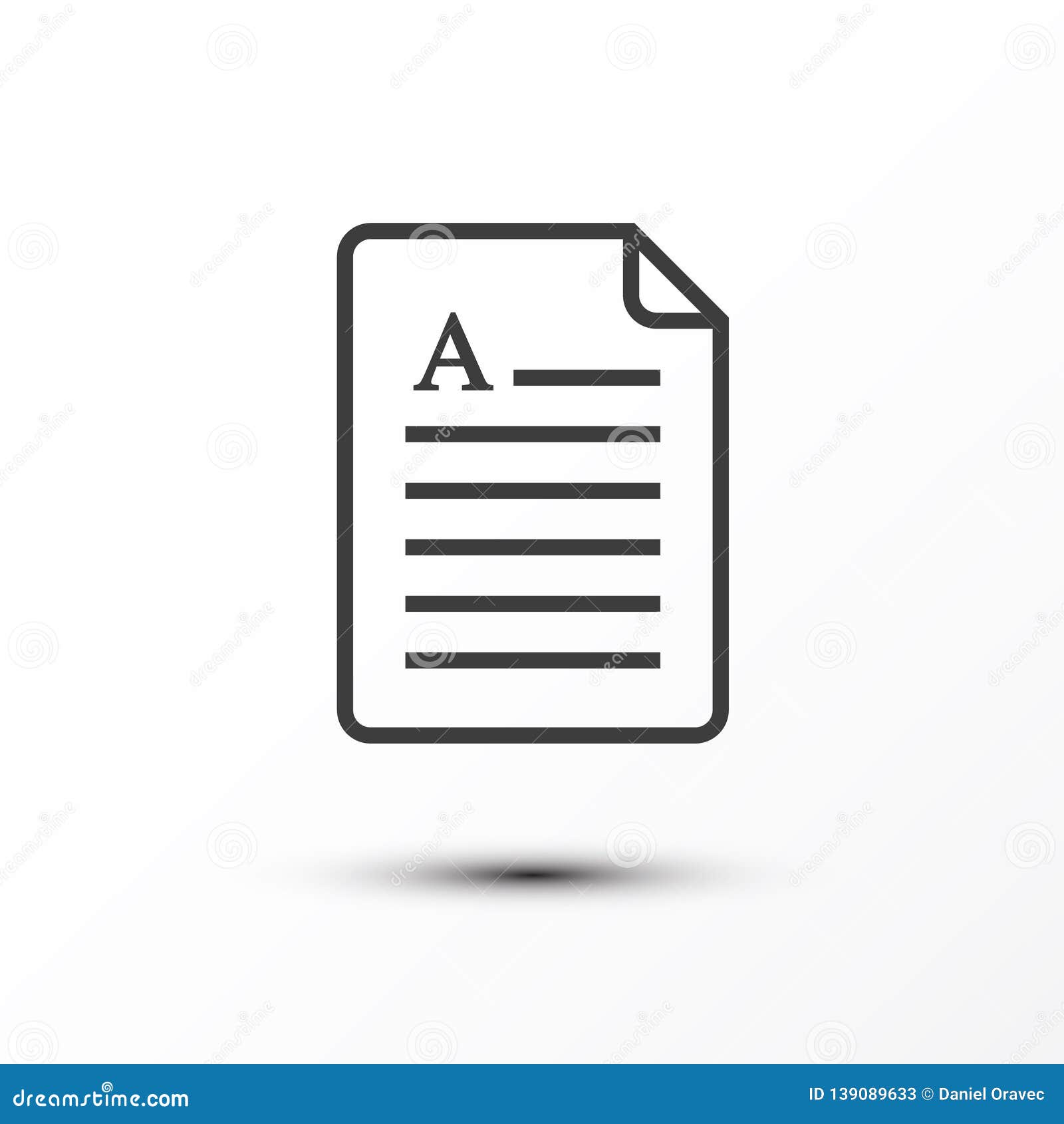 Document Icon for App. Vector Printed Paper Symbol Stock Vector ...