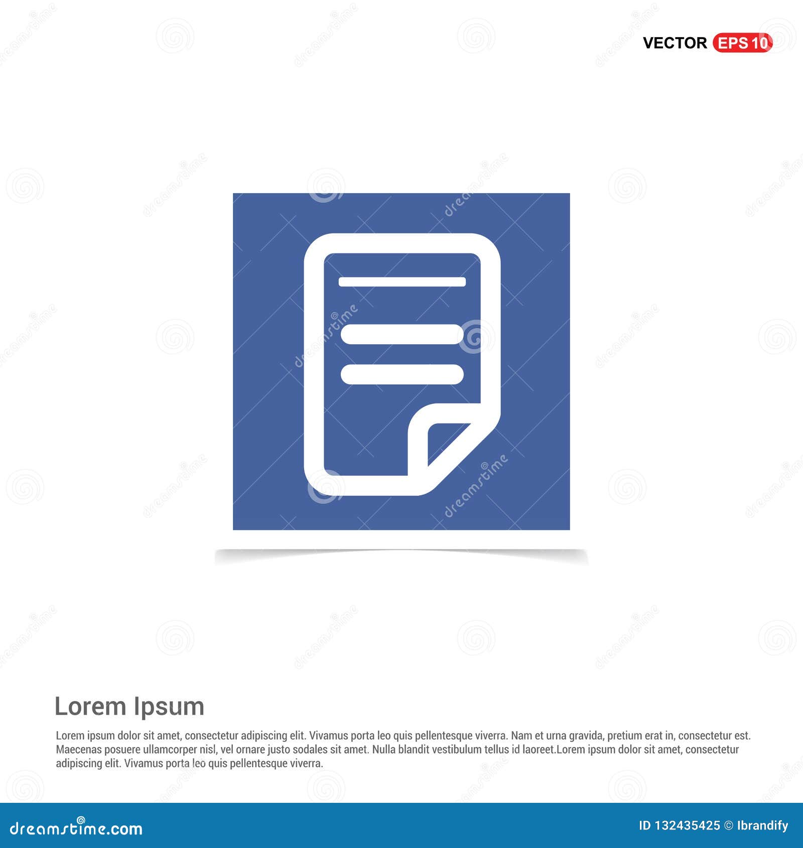 Document Icon - Blue Photo Frame Stock Vector - Illustration of paper ...