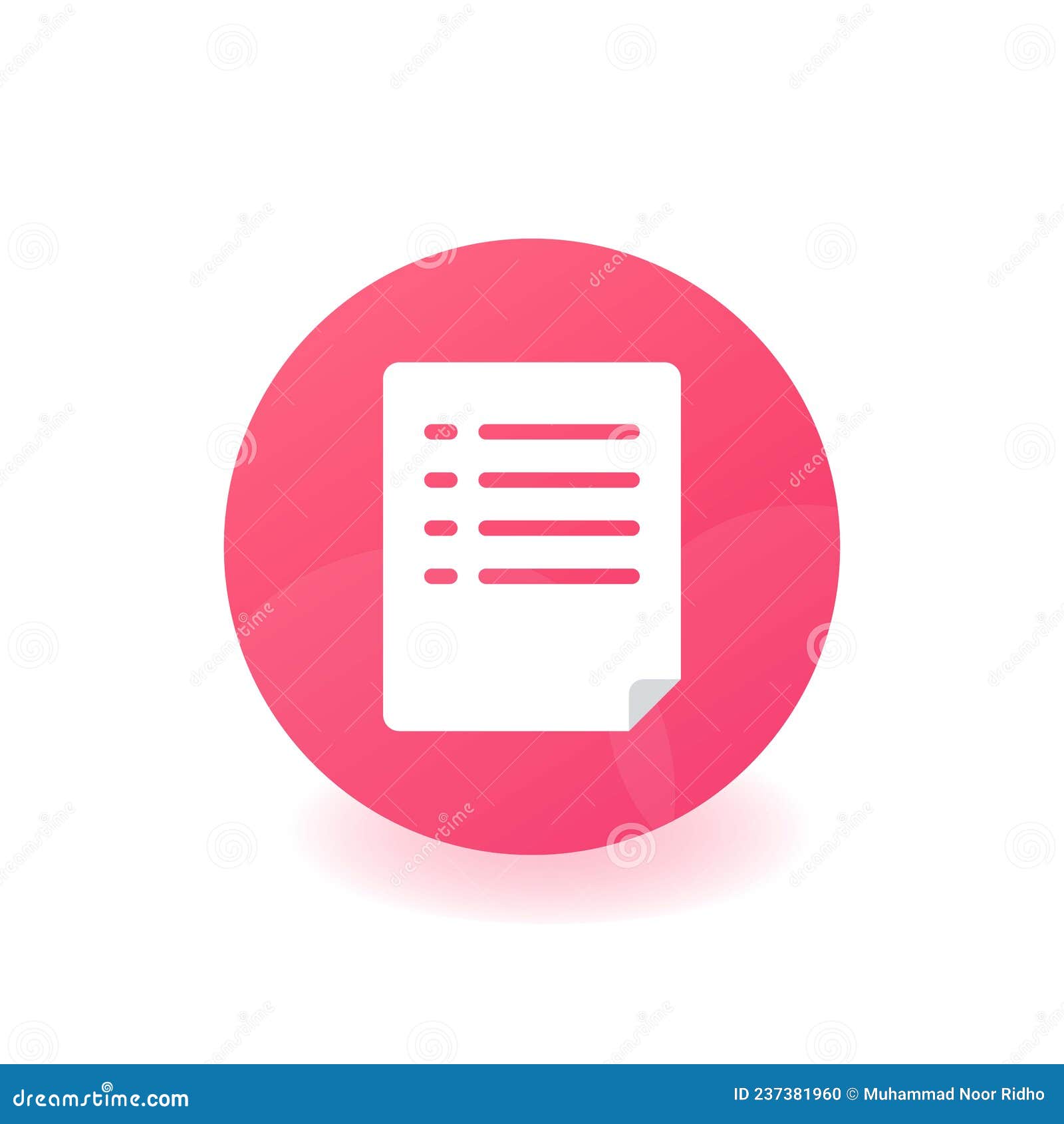 Document Icon Button Gradient Design Template Vector Stock Vector ...