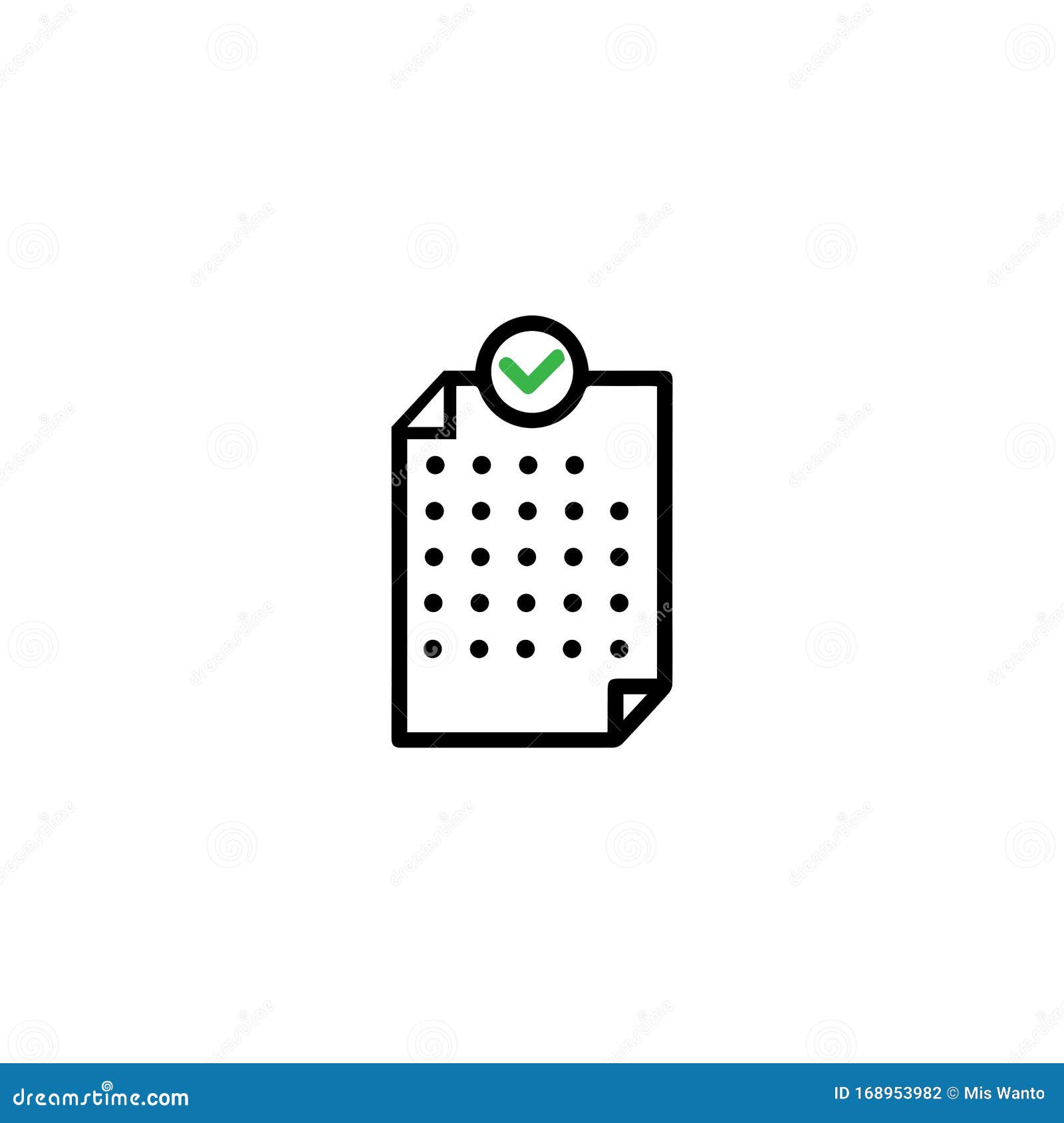 Document Icon with Check and Cross Symbol Vector Illustration Stock ...