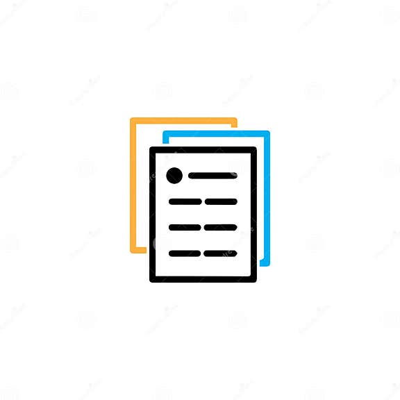Document Icon with Check and Cross Symbol Vector Illustration Stock ...