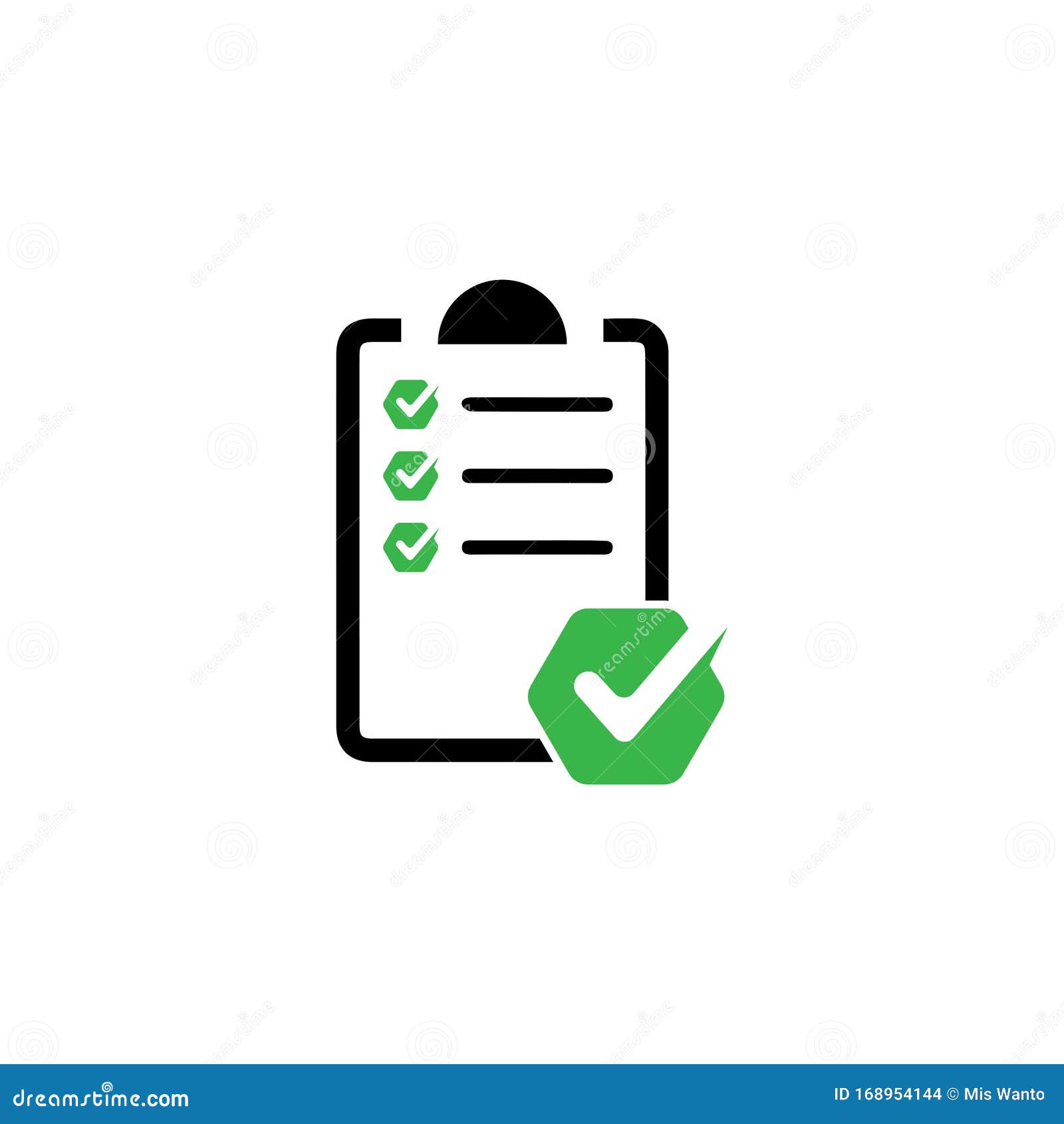 Document Icon with Check and Cross Symbol Vector Illustration Stock ...