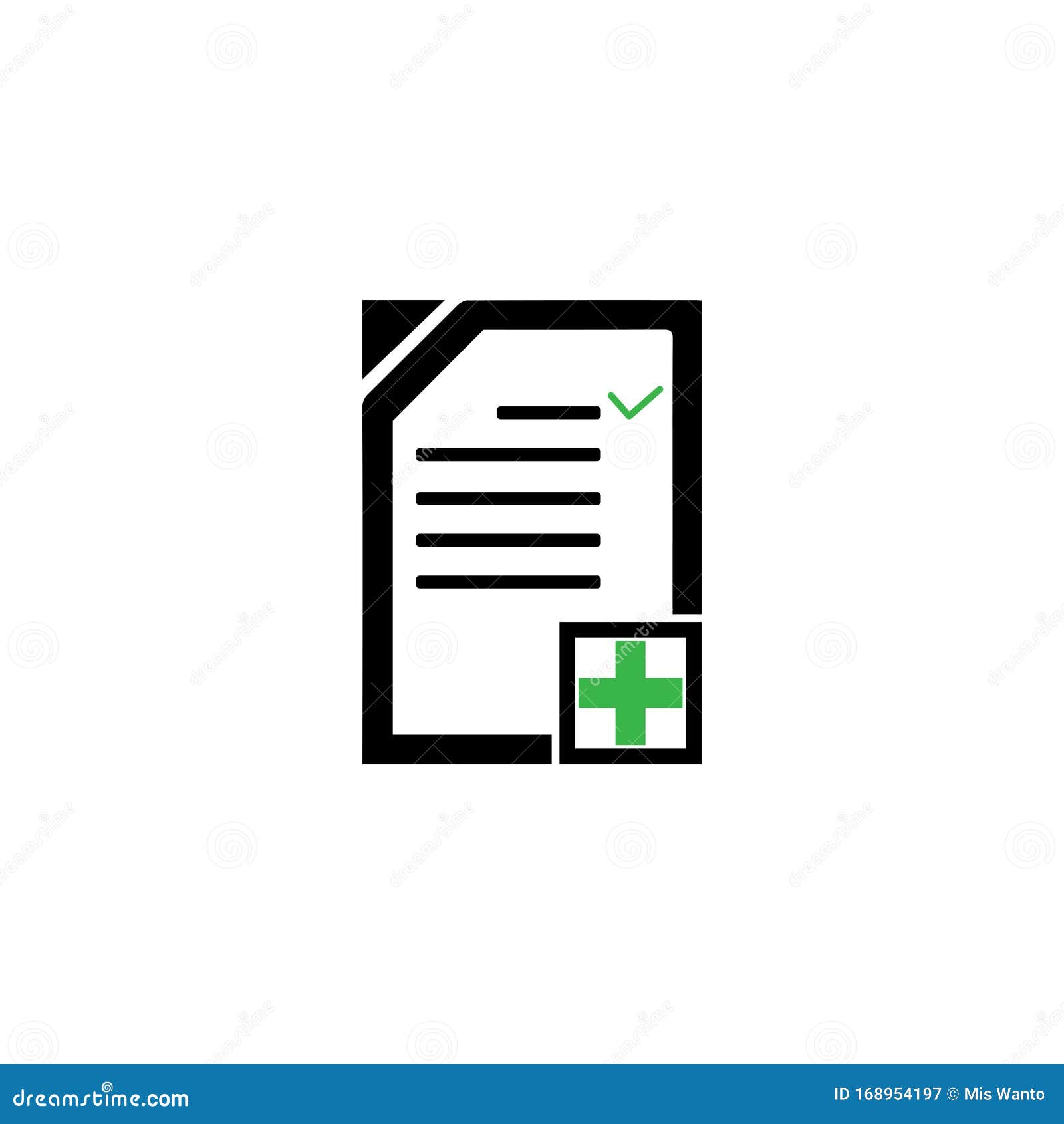 Document Icon with Check and Cross Symbol Vector Illustration Stock ...