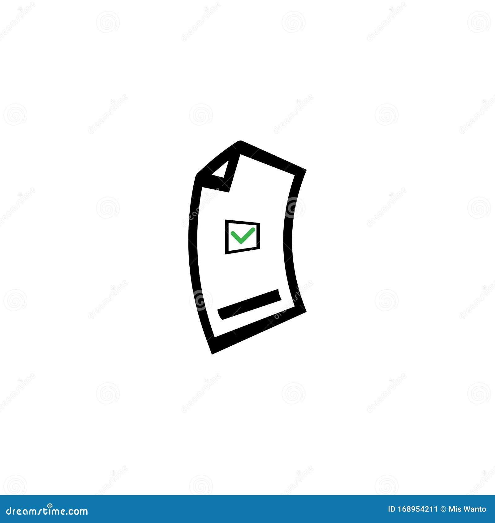 Document Icon with Check and Cross Symbol Vector Illustration Stock ...