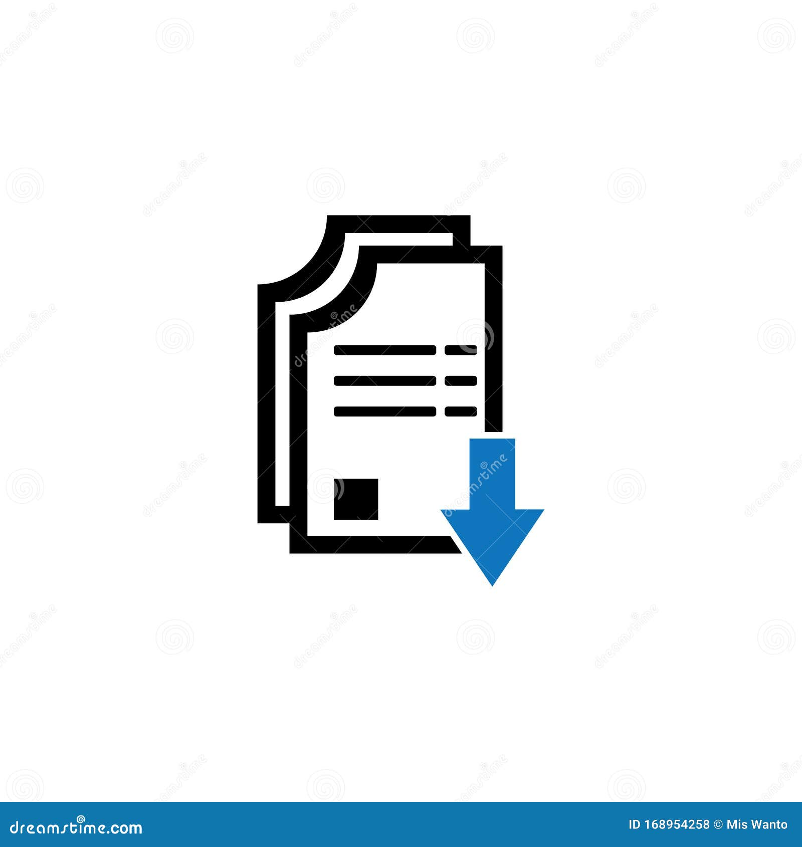 Document Icon with Check and Cross Symbol Vector Illustration Stock ...