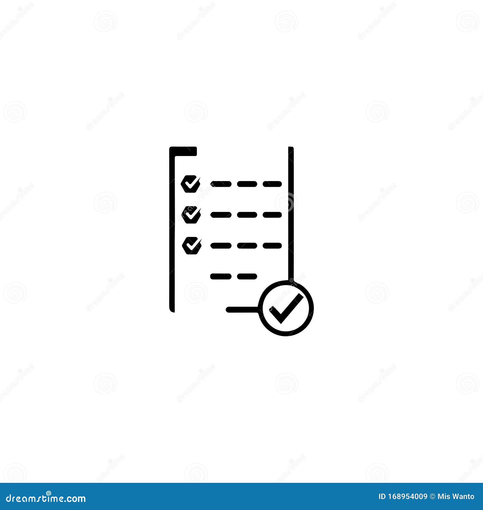 Document Icon with Check and Cross Symbol Vector Illustration Stock ...