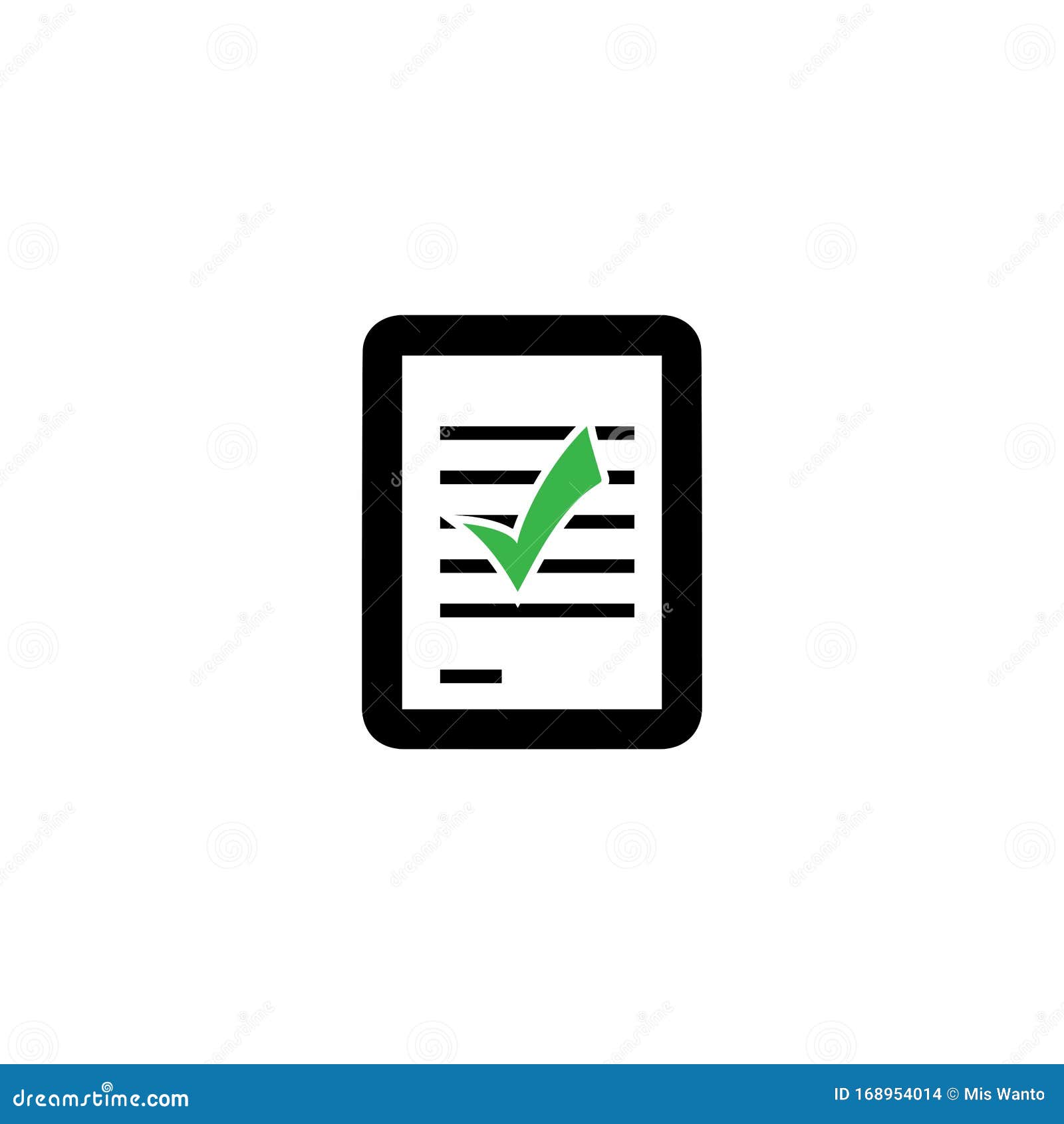 Document Icon with Check and Cross Symbol Vector Illustration Stock ...