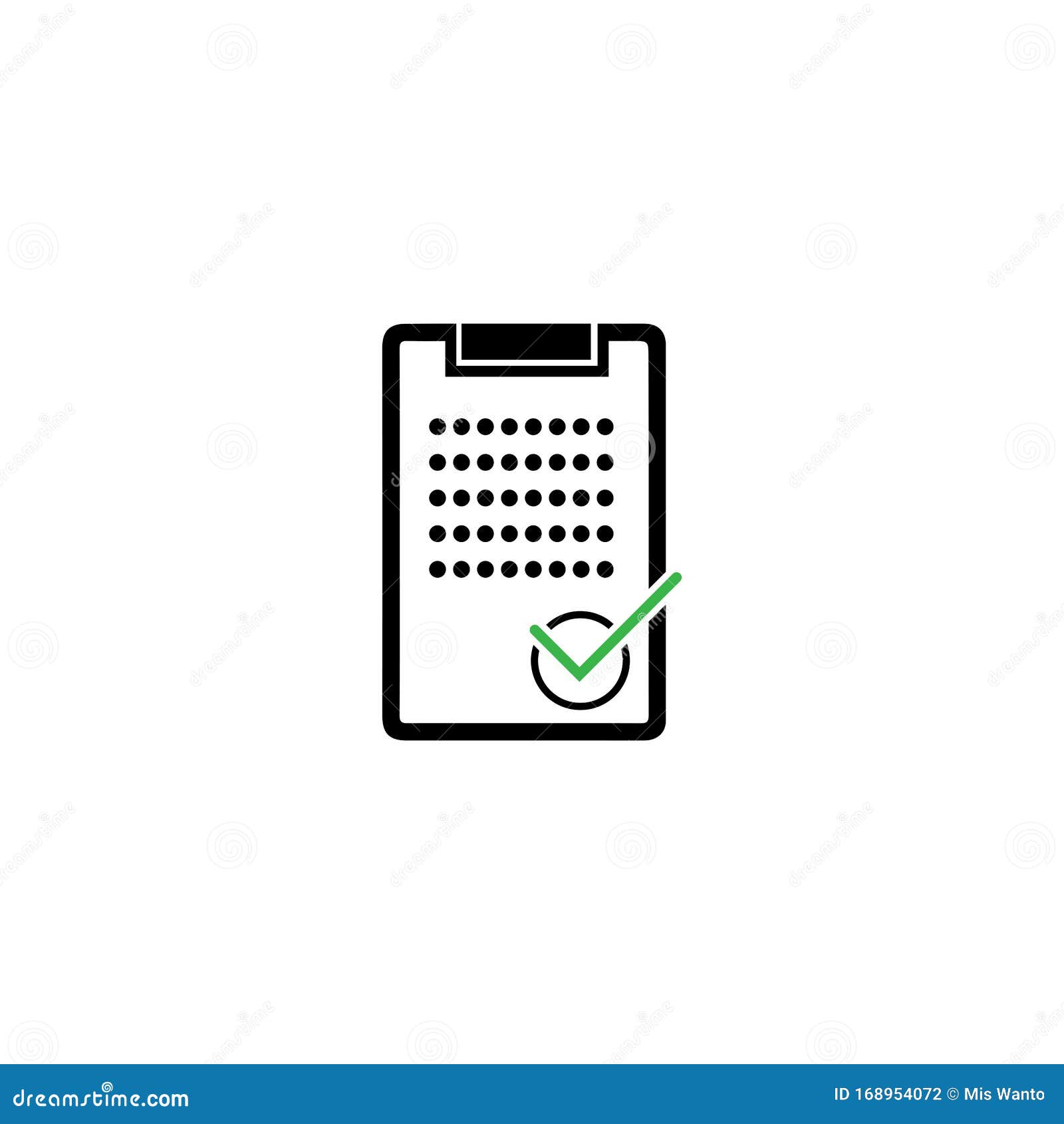 Document Icon with Check and Cross Symbol Vector Illustration Stock ...
