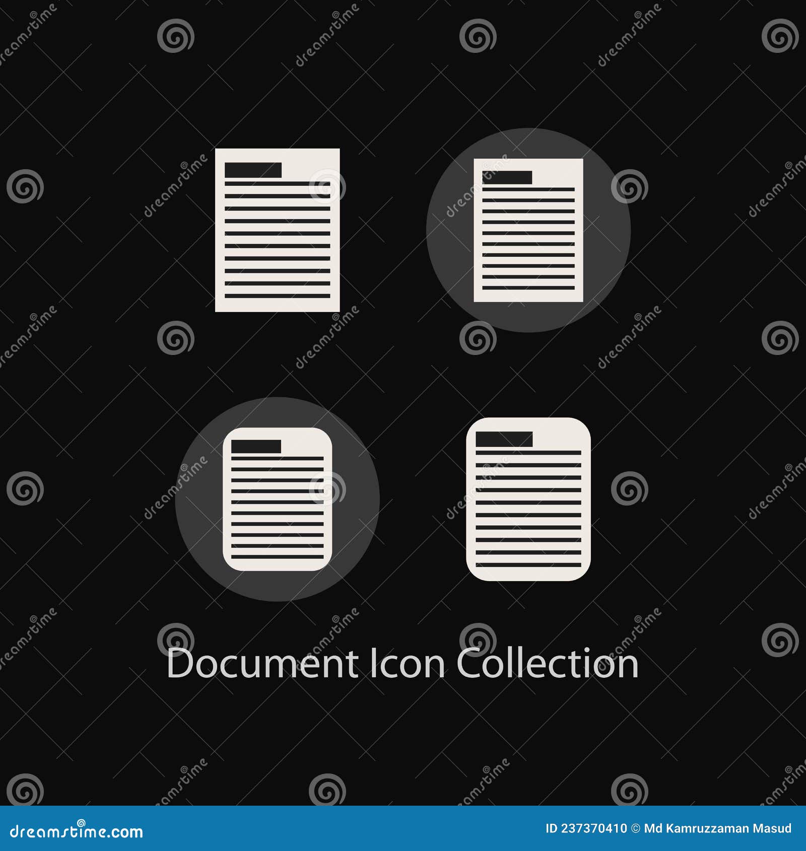 Document Icon Collection Vector Illustration. Educational Concept ...