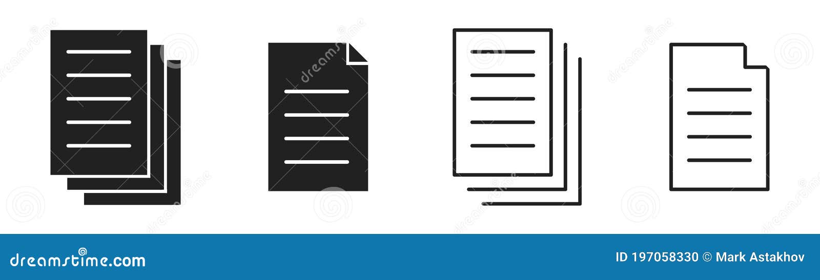 Document Icon Collection. Vector Isolated Illustartion Stock Vector ...