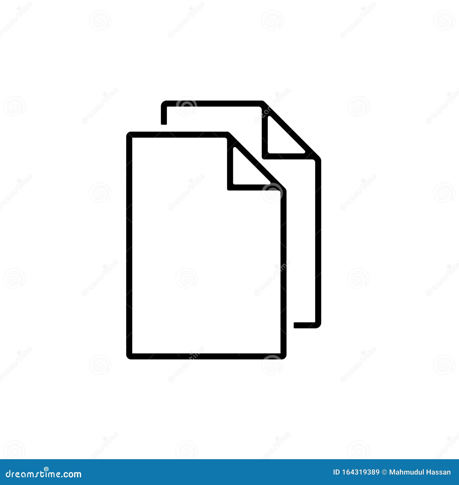 Copy Duplicate File Outline Icon. Signs And Symbols Can Be Used For Web ...