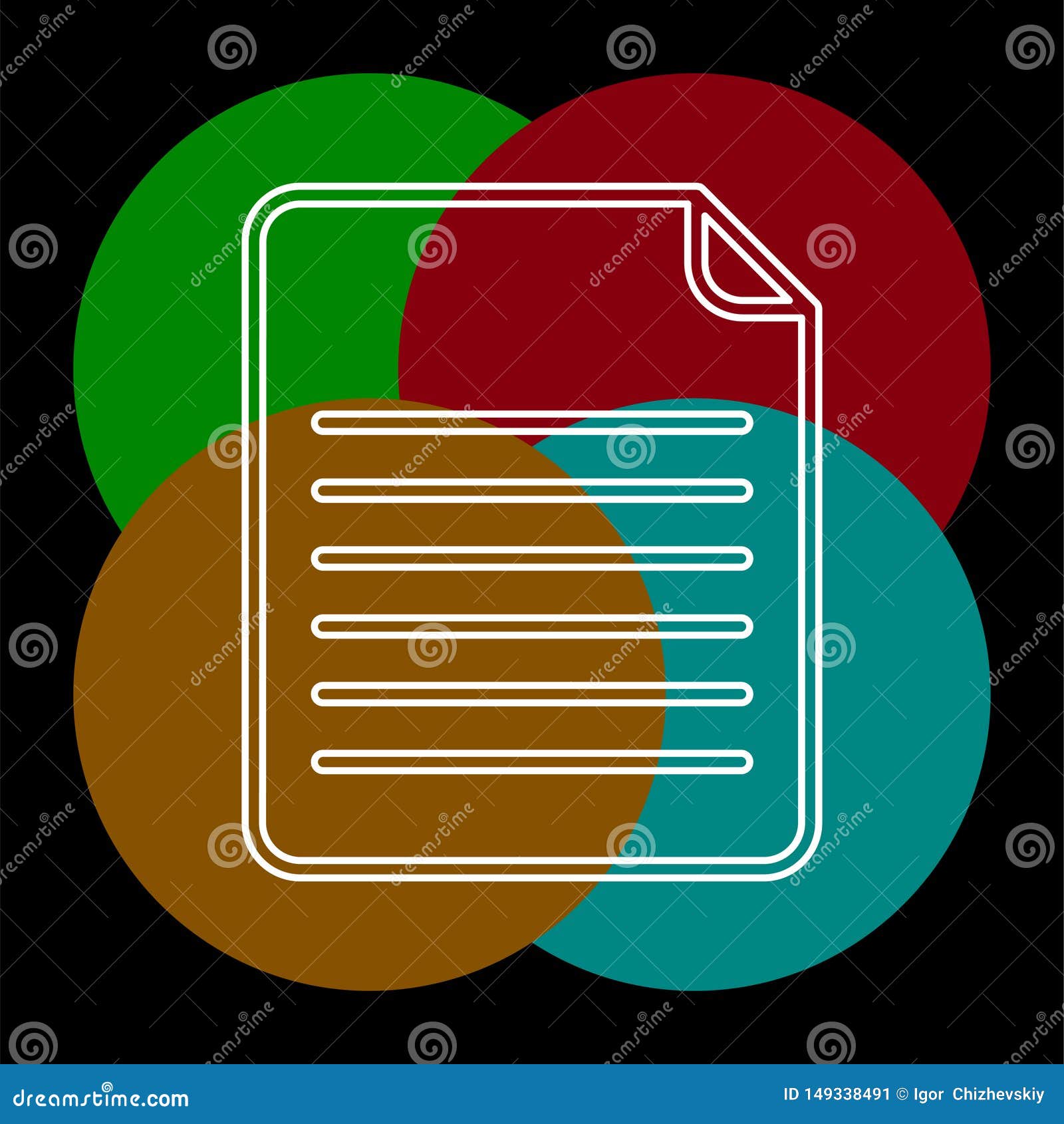 Document Icon. Logo Element Illustration Stock Vector - Illustration of ...