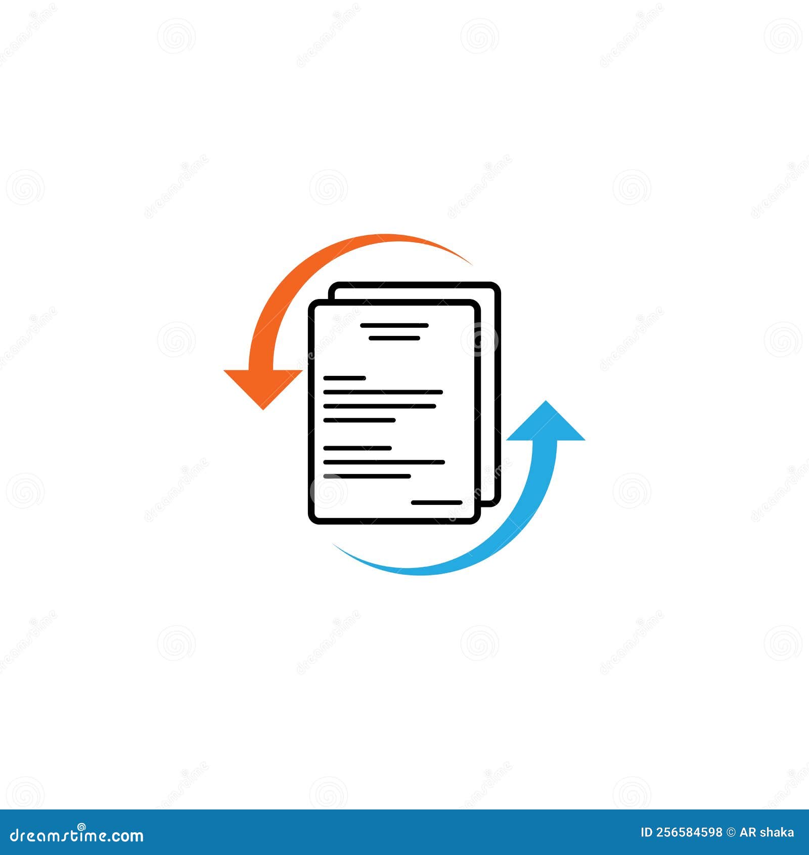 Document Icon Logo Vector Design Stock Vector - Illustration of studio ...