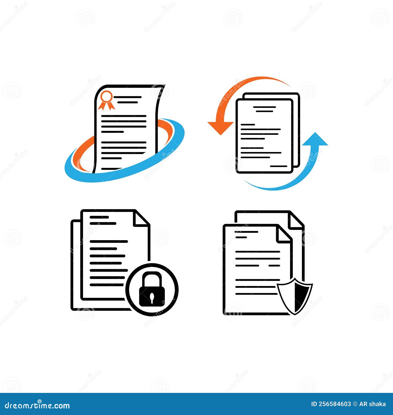 Document Icon Logo Vector Design Stock Vector - Illustration of ...