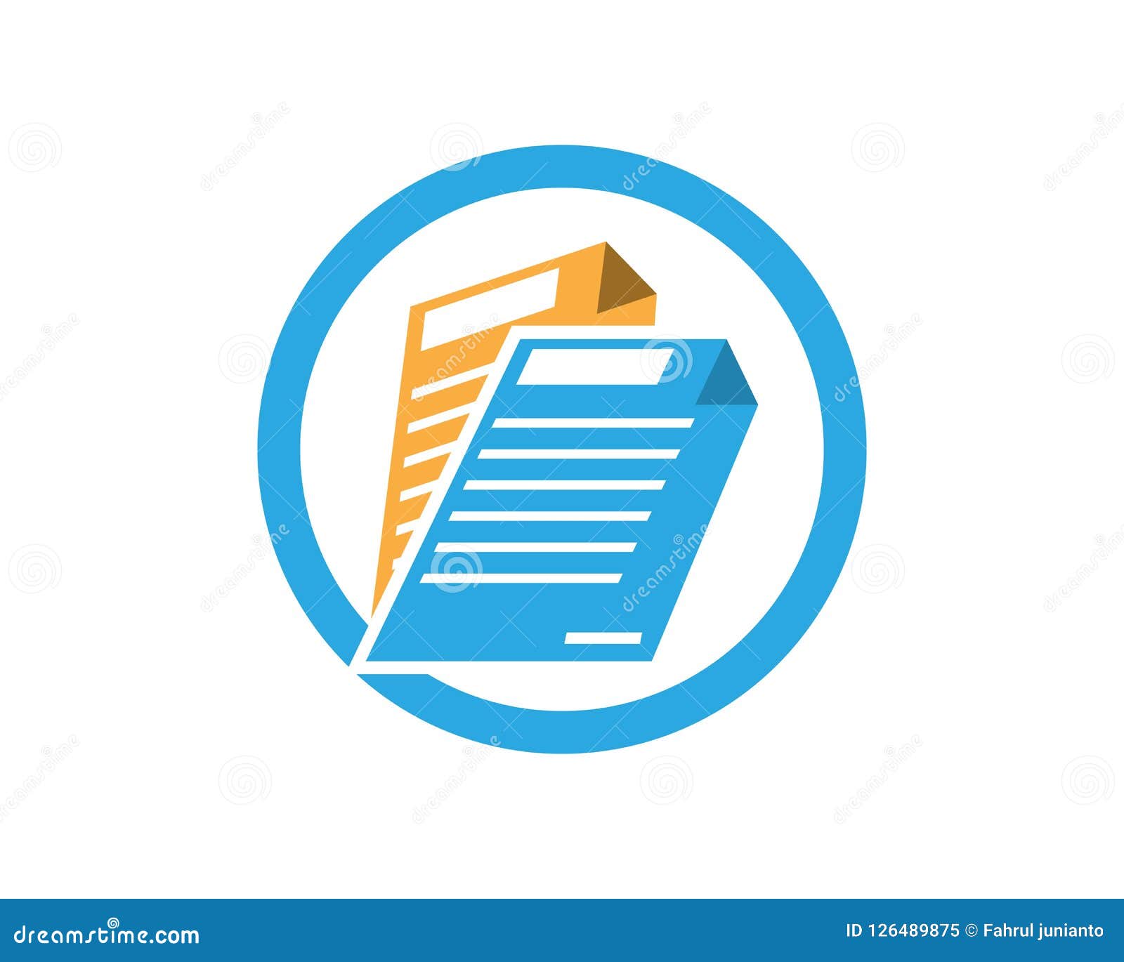 Document Icon Logo Vector Template Stock Vector - Illustration of page ...
