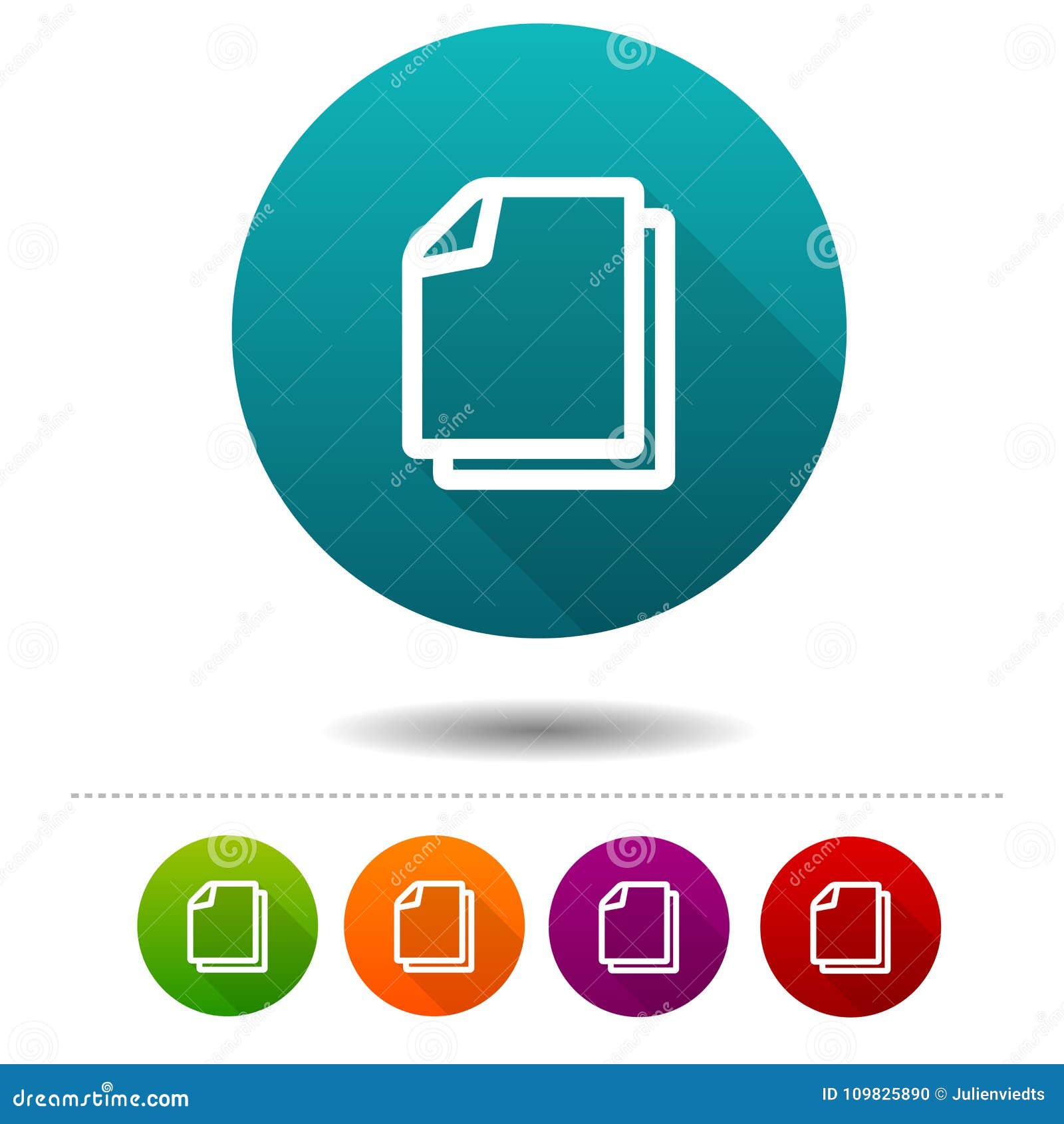 Document Icon. New File Symbol Sign. Web Button Stock Vector ...