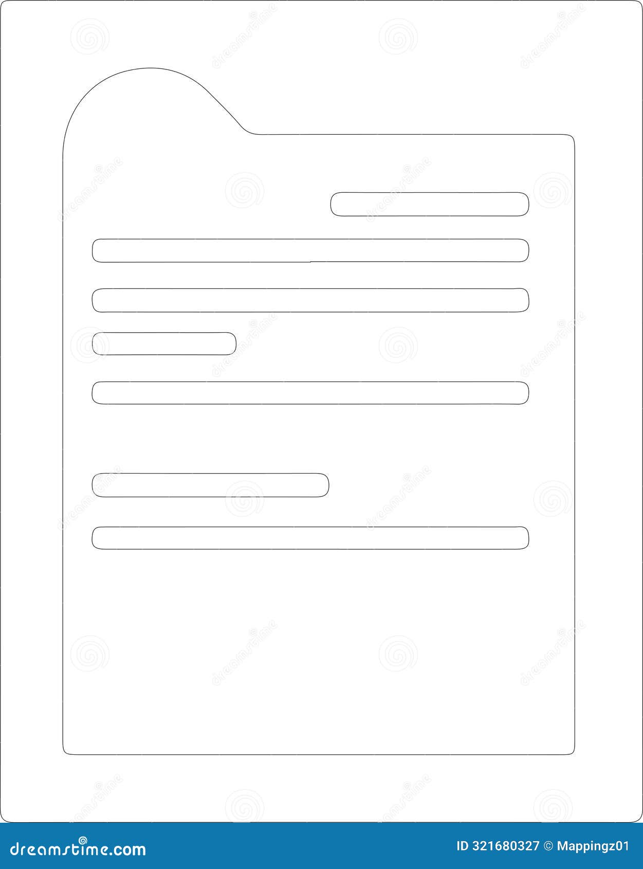 Document Icon Outline Silhouette Generative Ai Stock Vector ...