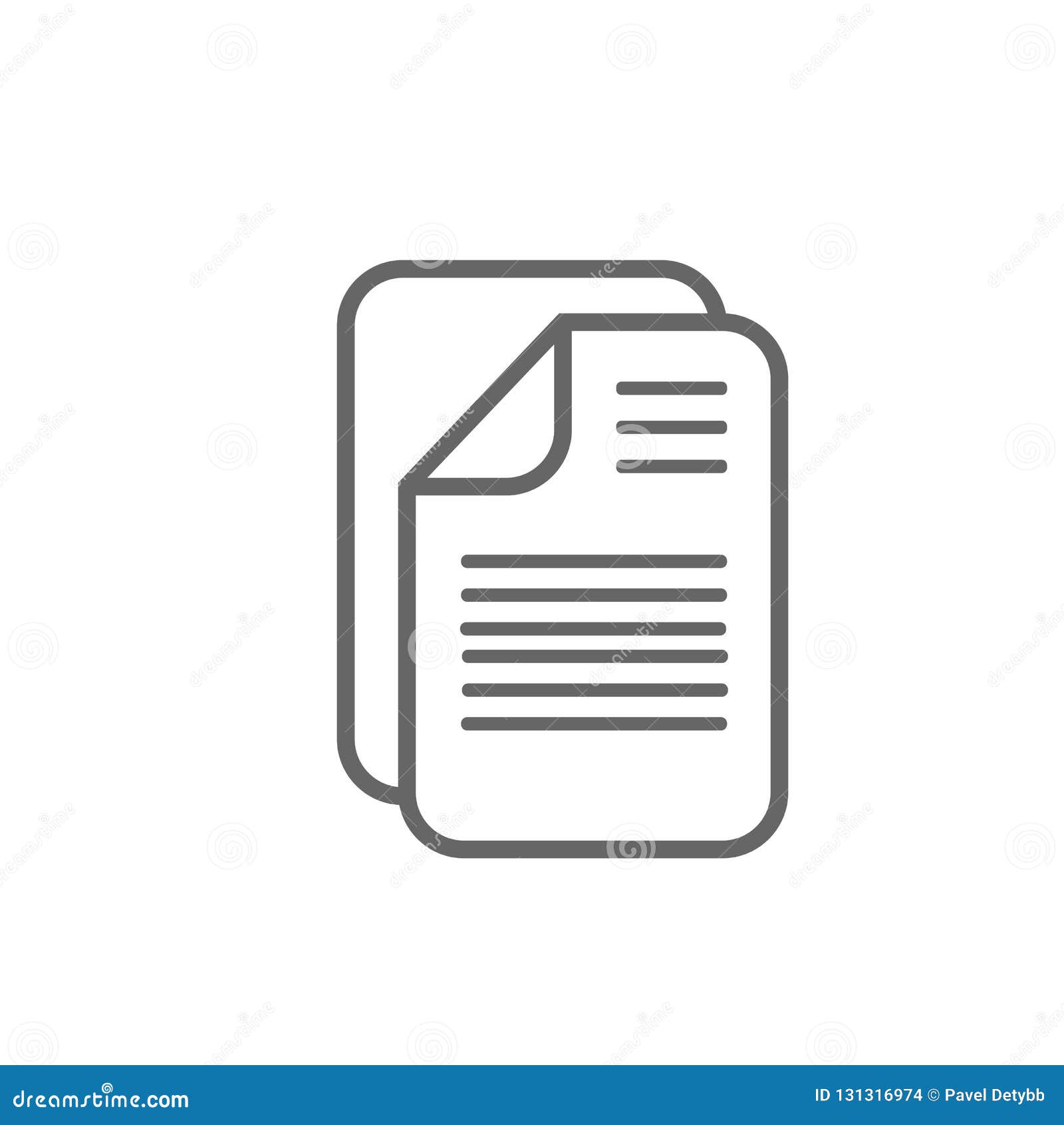 Document Icon, Paper Sign. File Symbol. Vector Illustration. Flat ...